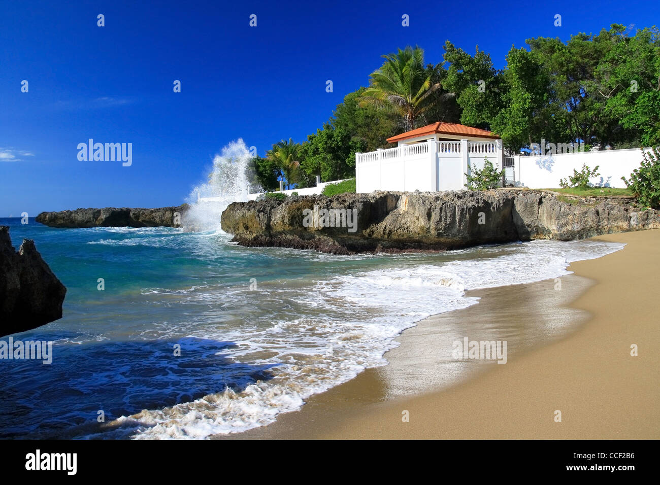 Terrace on beach Stock Photo - Alamy