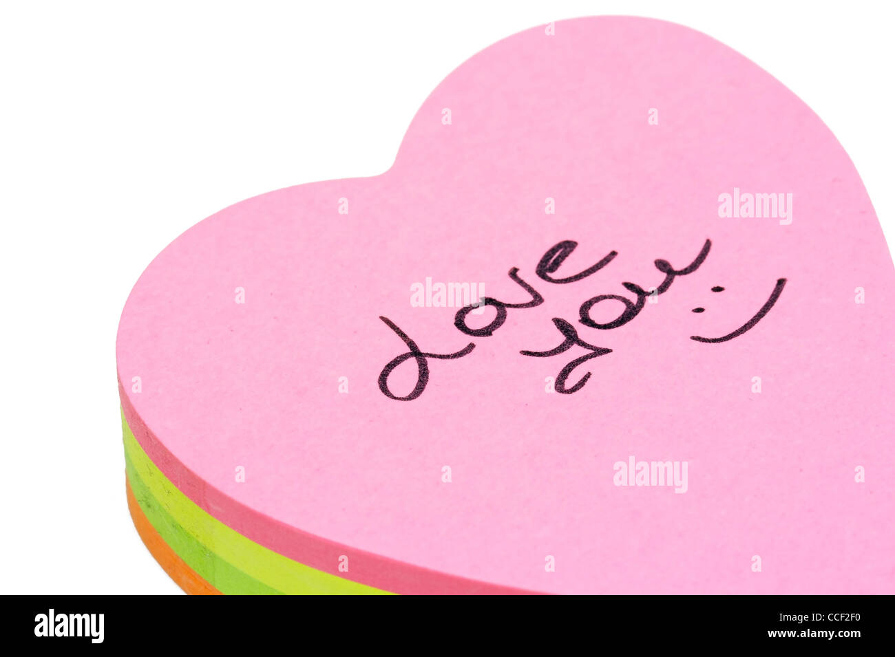 Beautiful paper love note Stock Photo - Alamy