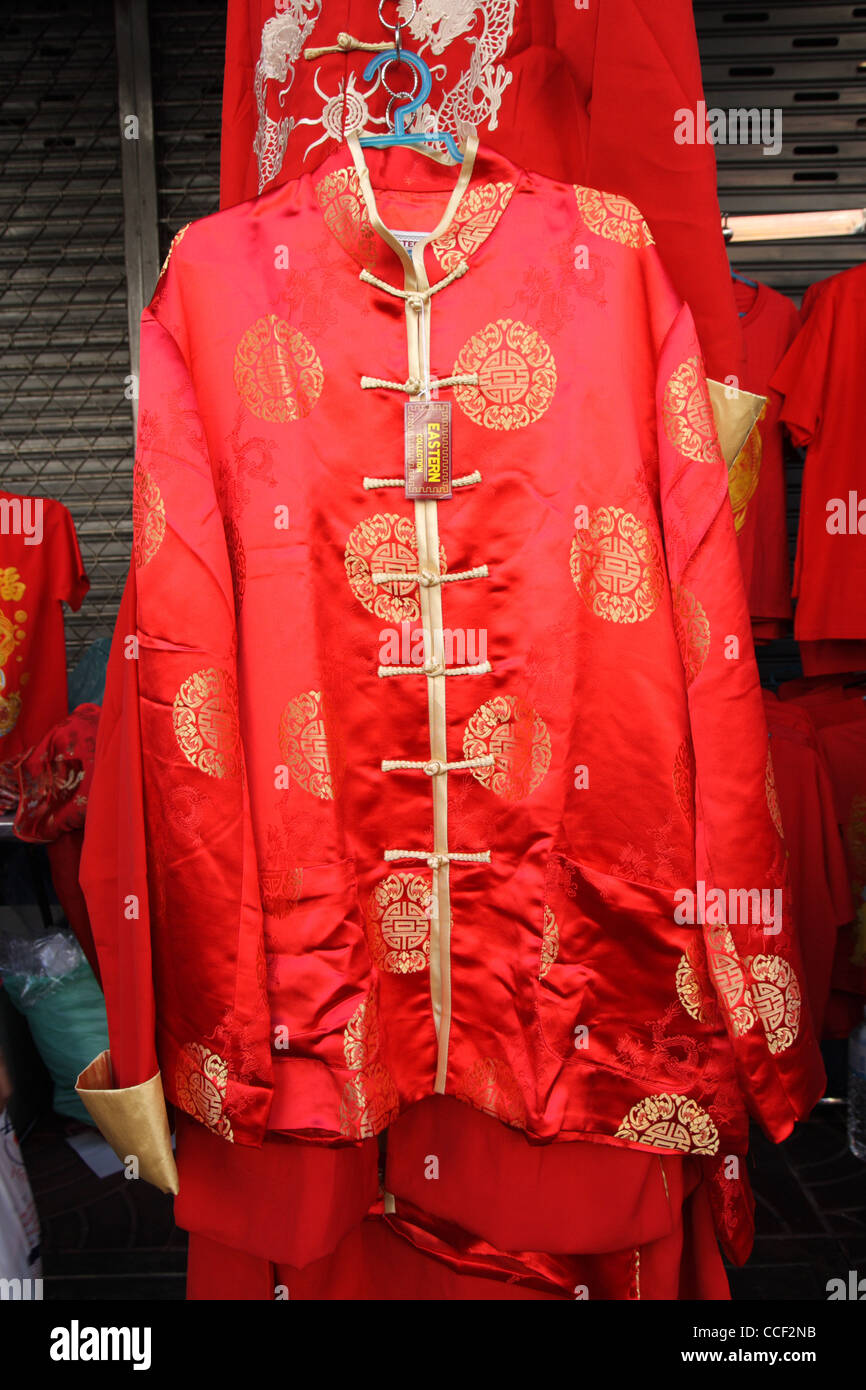 Chinese traditional dress shop , Bangkok's Chinatown , Thailand Stock ...