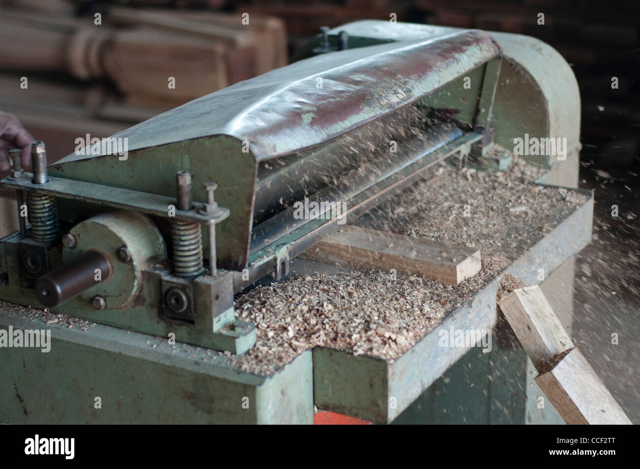 Wood sawing machine at Cabinet making workshop, Jaipur, Rajasthan ...