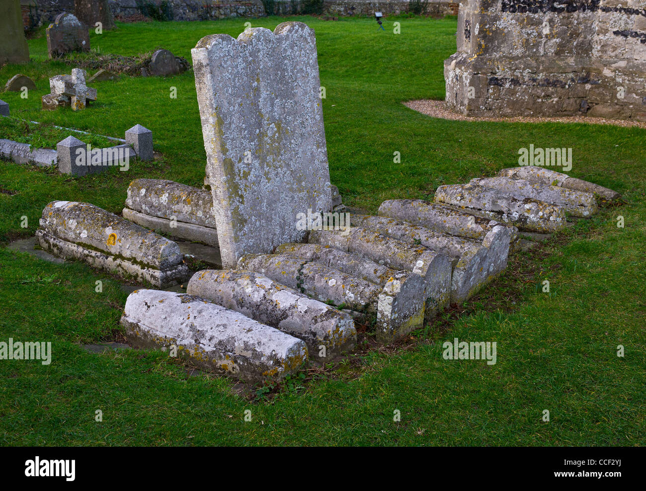 Pips Graves in Cooling graveyard Stock Photo - Alamy