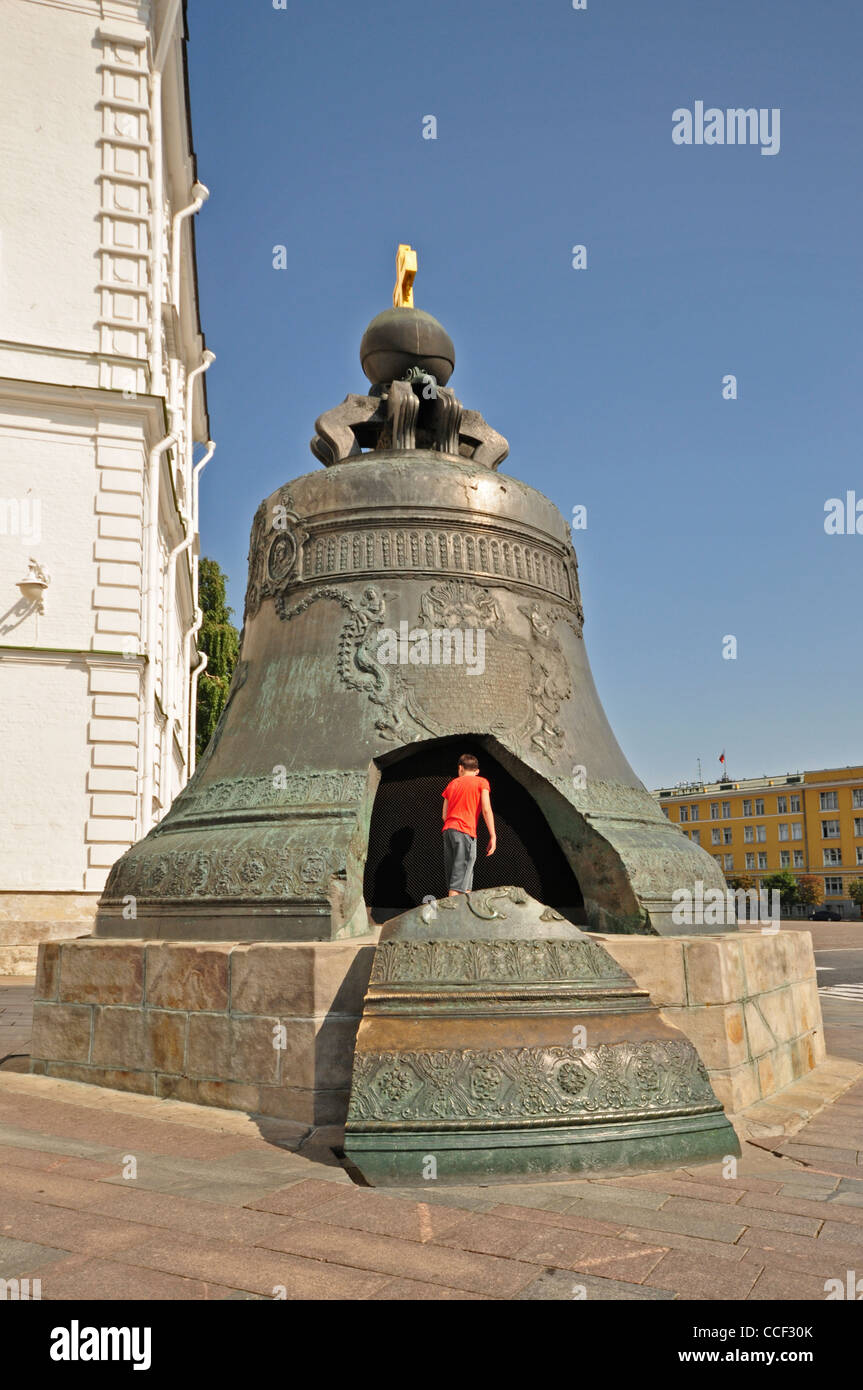 RUSSIA, Moscow, The Kremlyn, Tsar Bell (1737), never rung as it cracked ...