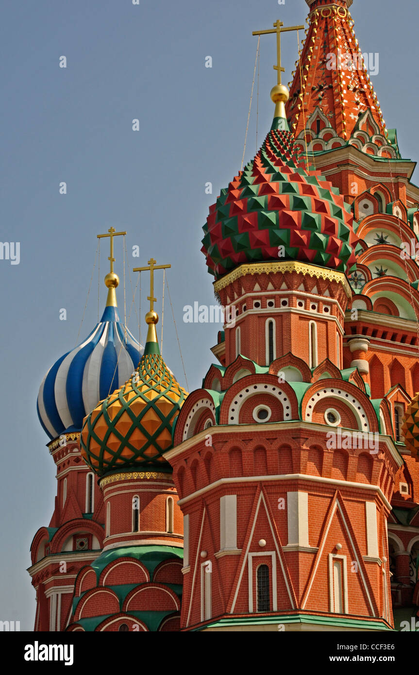 RUSSIA, Moscow, Red Square, Domes of St Basil’s Intercession Russian ...