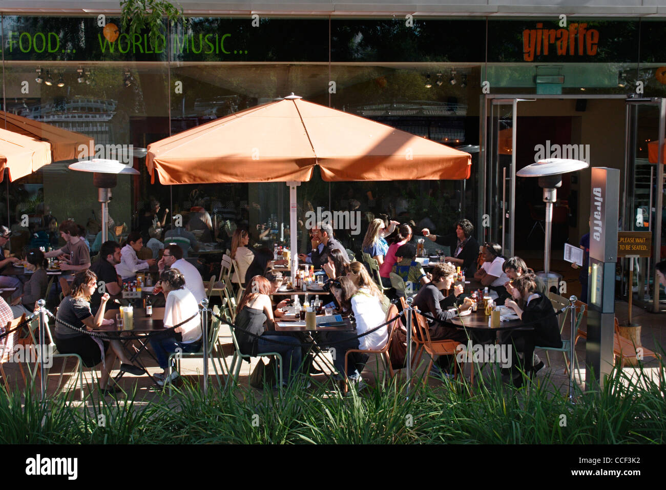 Giraffe Cafe at the Southbank arts Centre London September 2009 Stock ...