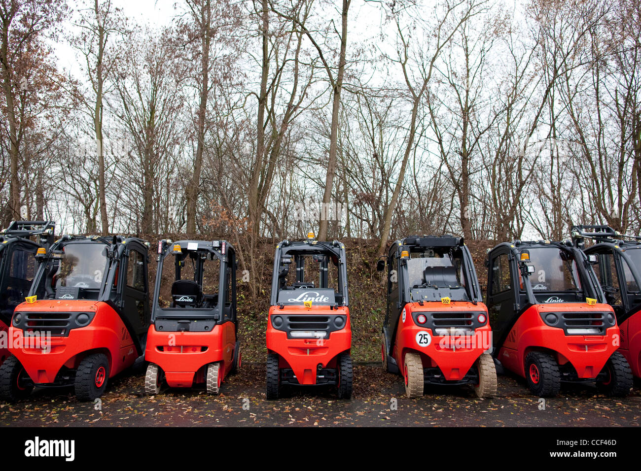 Linde headquarters of fork lift production in Aschaffenburg, Germany ...