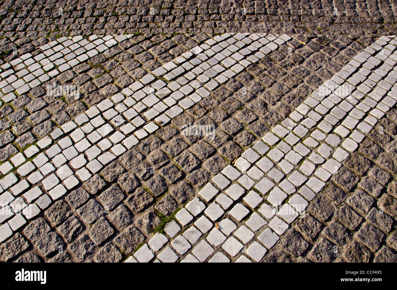 Path paved with small stones. Architectural background of floor Stock ...
