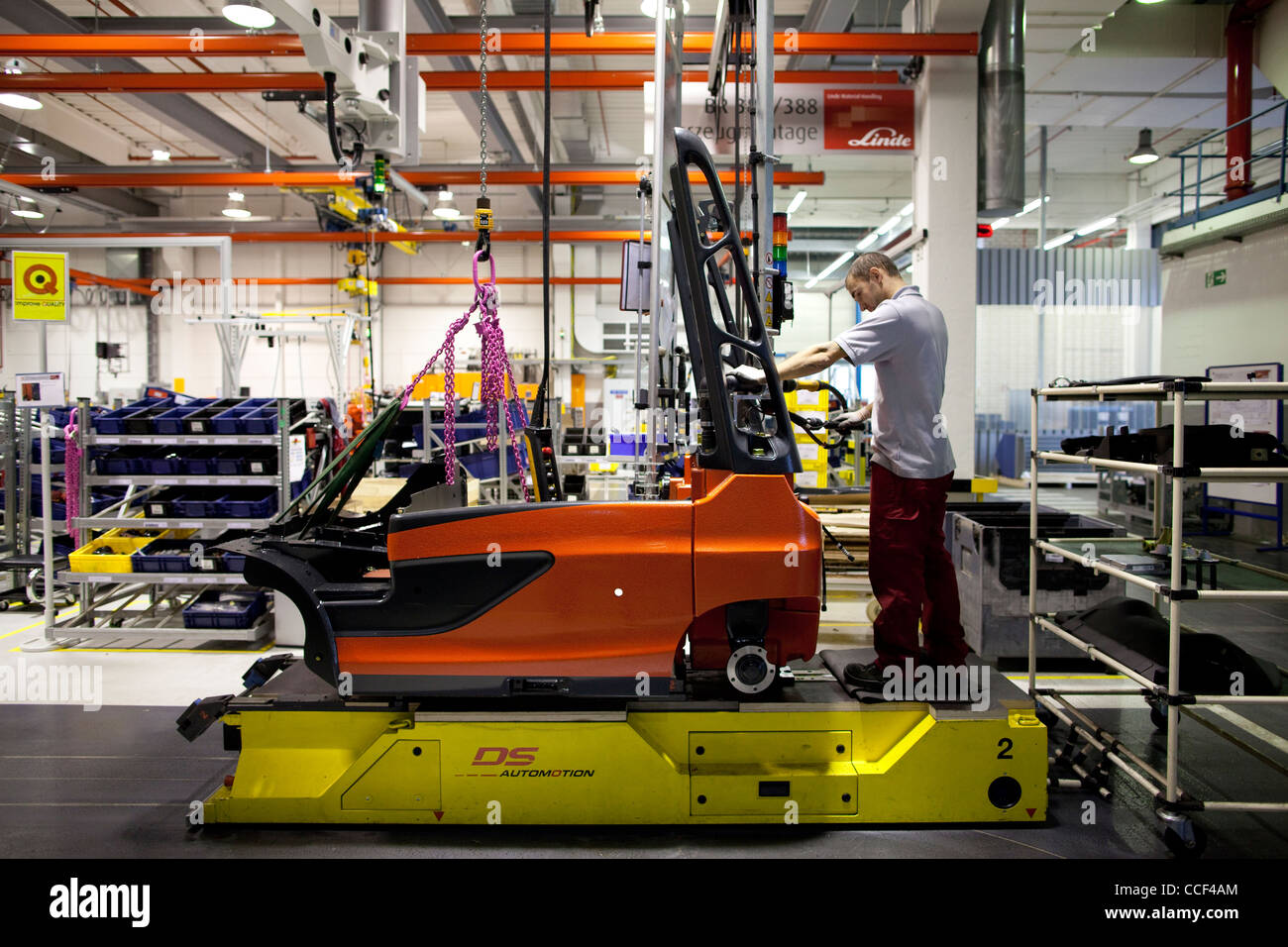 Linde headquarters of fork lift production in Aschaffenburg, Germany ...