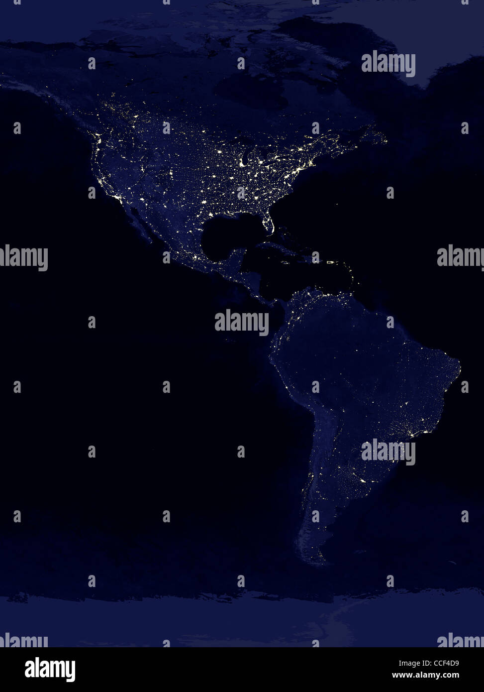 Satellite image night lights hi-res stock photography and images - Alamy