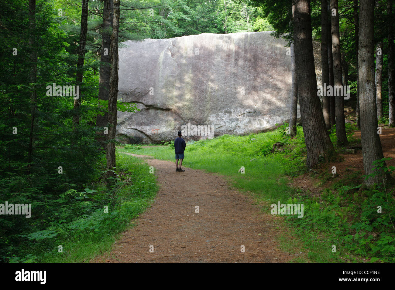 Madison Boulder in Madison, New Hampshire USA Stock Photo - Alamy