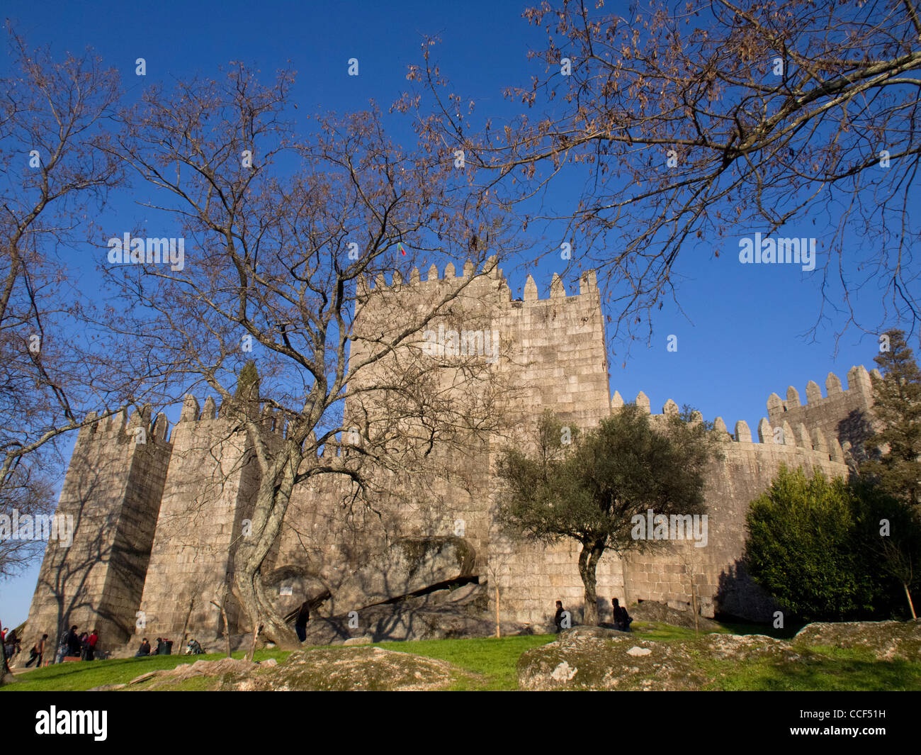 Guimaraes castle, Portugal Stock Photo - Alamy