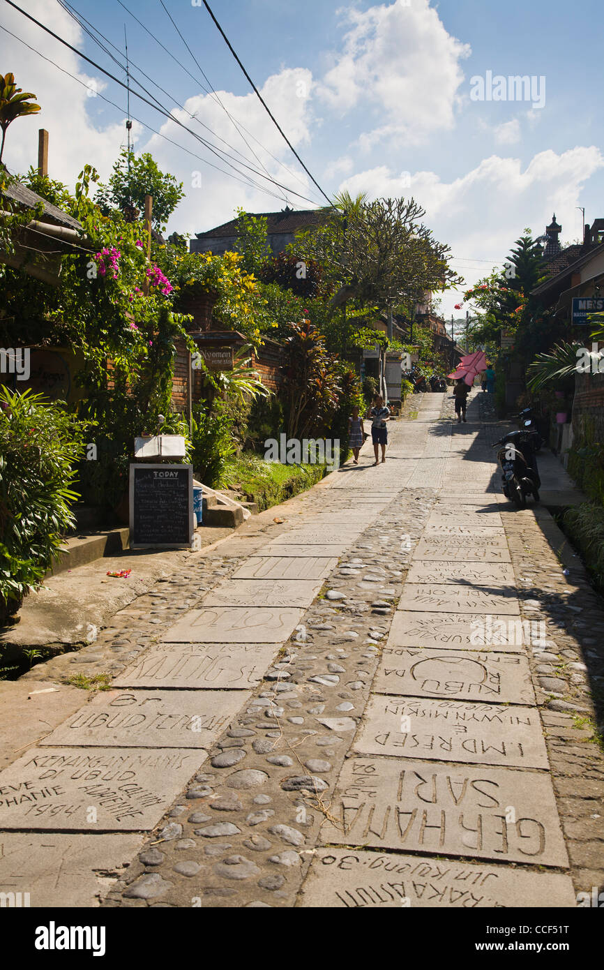 Jalan Kajeng, Ubud, Bail Stock Photo - Alamy