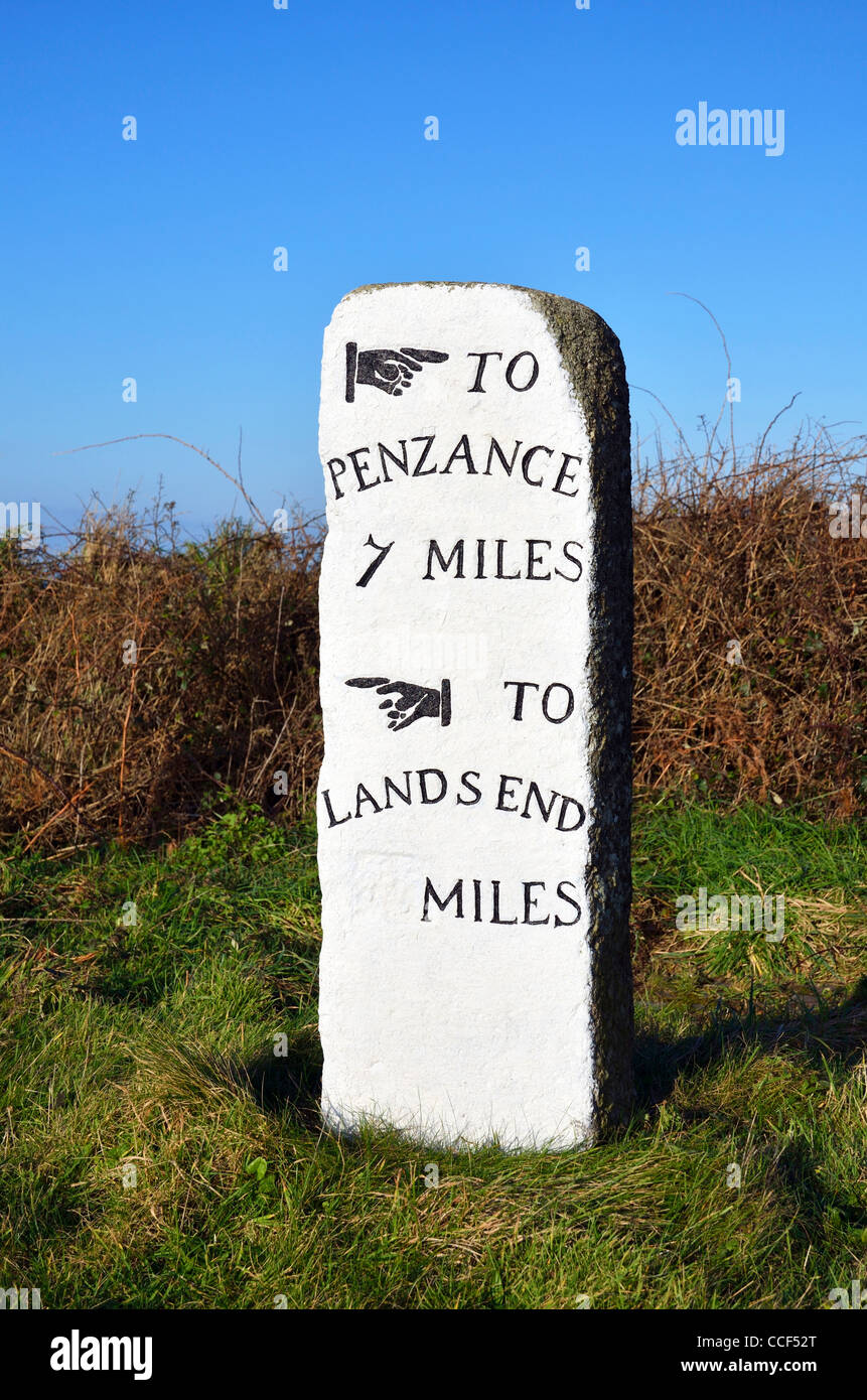 Roadside milestone distance marker hi-res stock photography and images ...