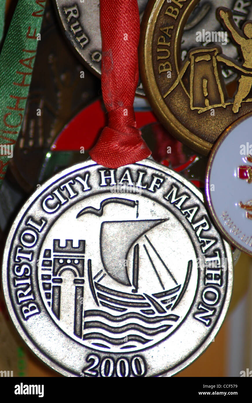 Running medals from a fun runner Stock Photo - Alamy