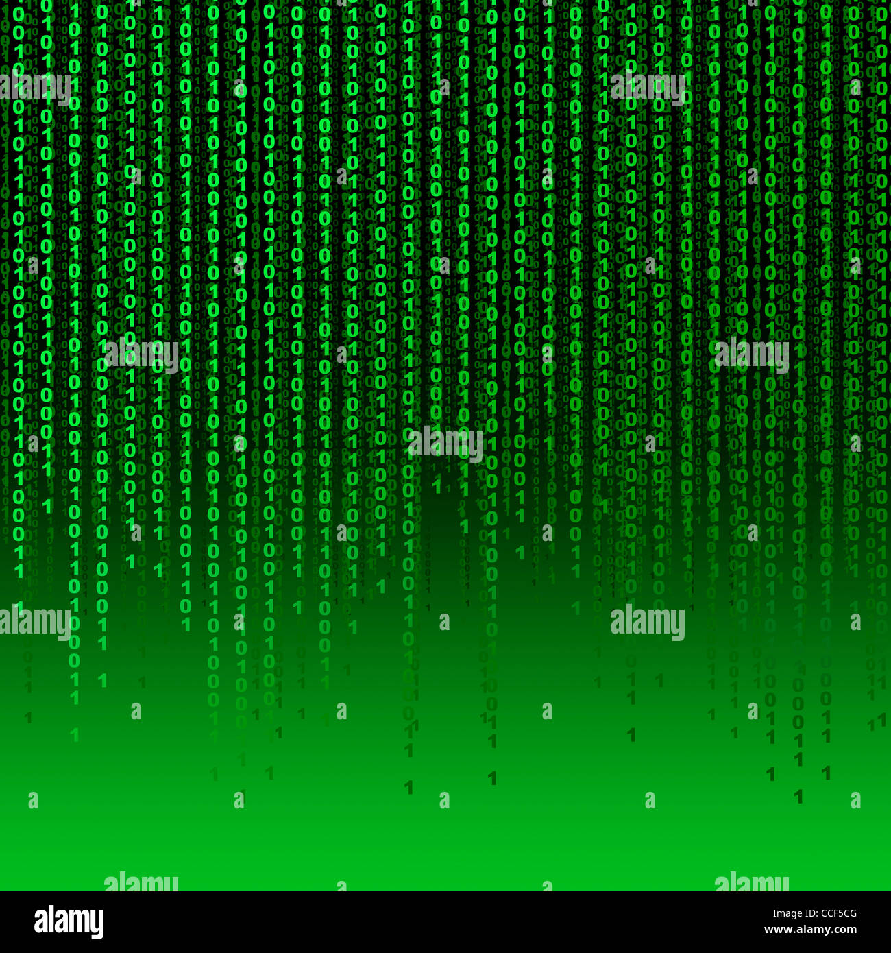Binary code zeros and ones creating green background Stock Photo - Alamy