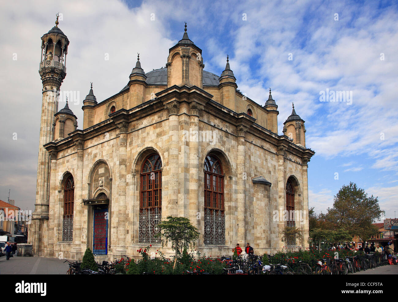 The Aziziye Camii (mosque), close to the central market of Konya city ...