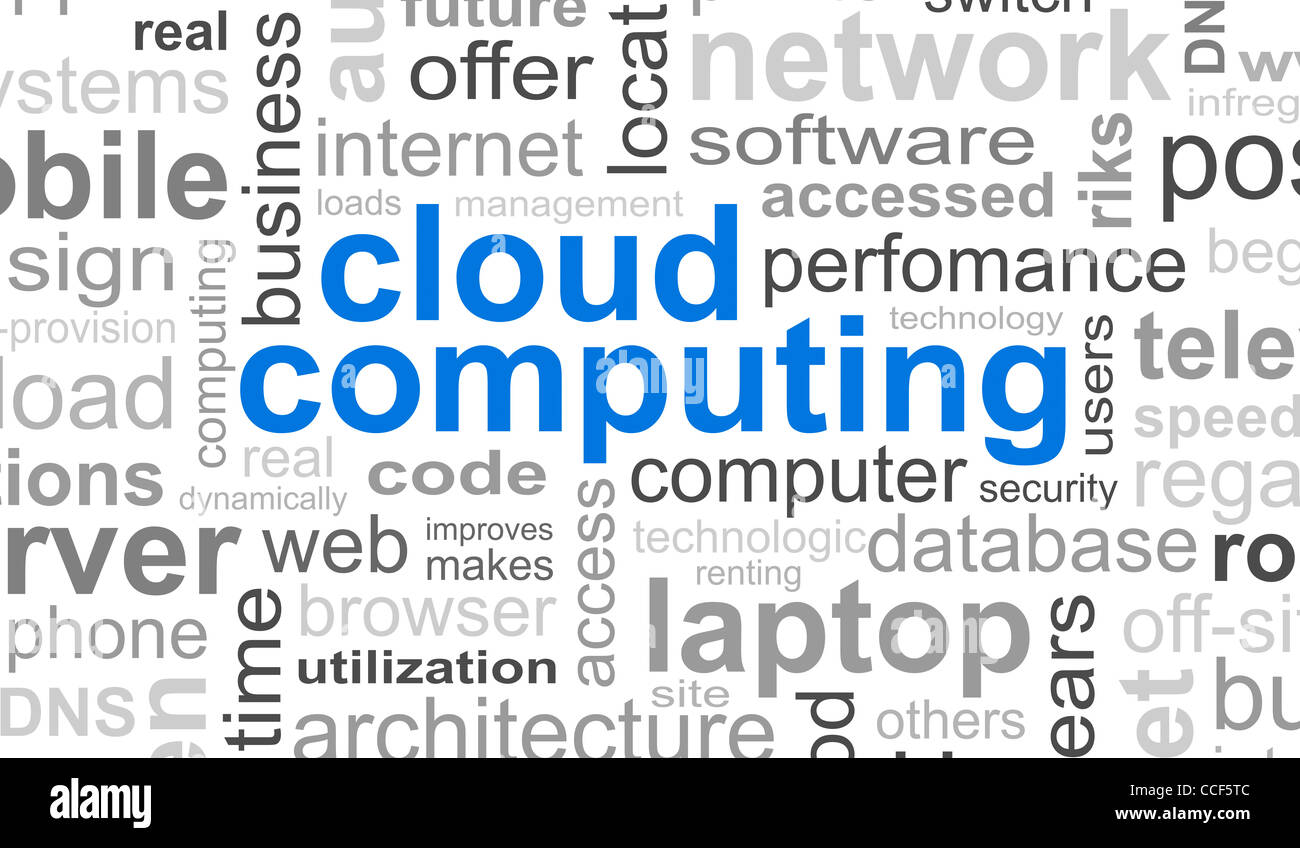 Cloud Computing Technology - Word Cloud Stock Photo - Alamy