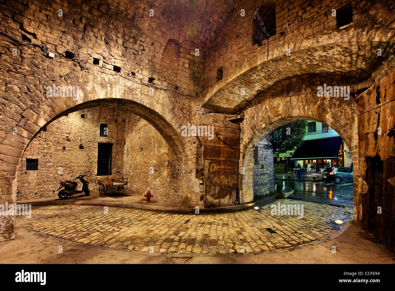 Saint George's gate, the main entrance to the castle of the old town of ...