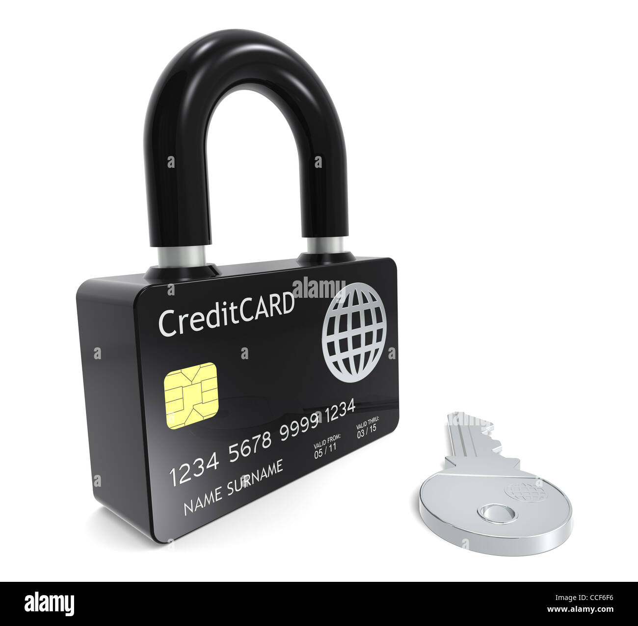 Credit Card made like a Padlock Stock Photo - Alamy