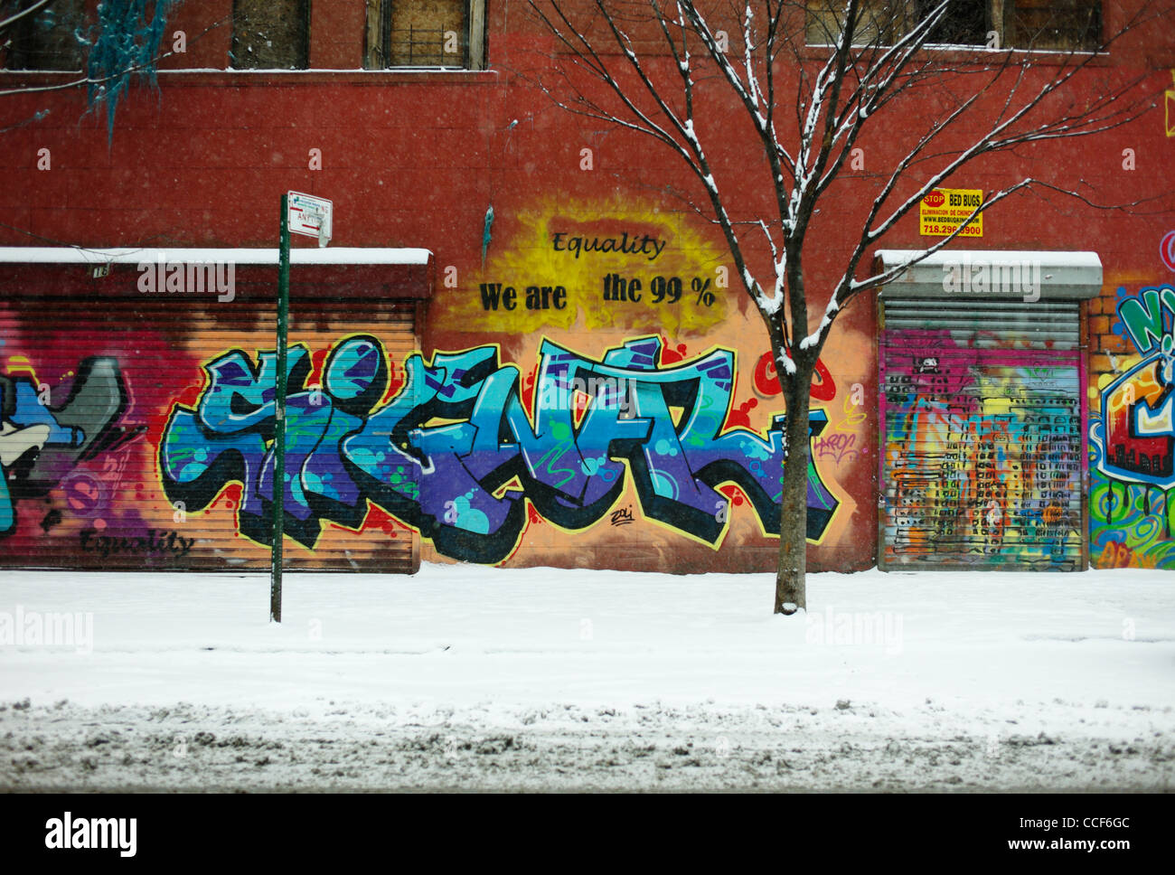 Graffiti on the streets of manhattan hi-res stock photography and ...