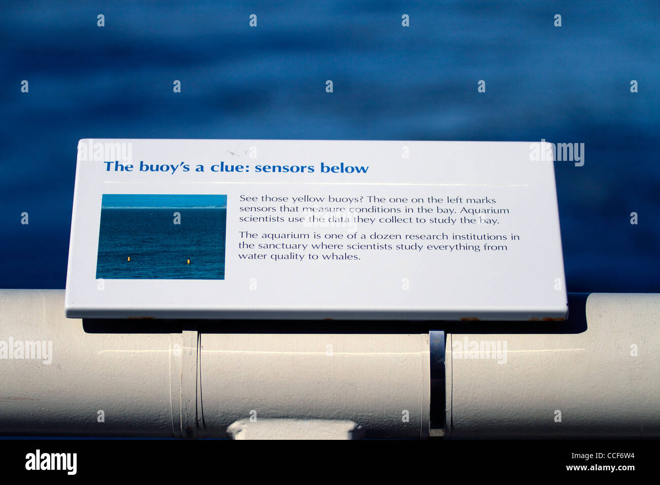 Monterey - California - yellow sensor buoys Stock Photo - Alamy