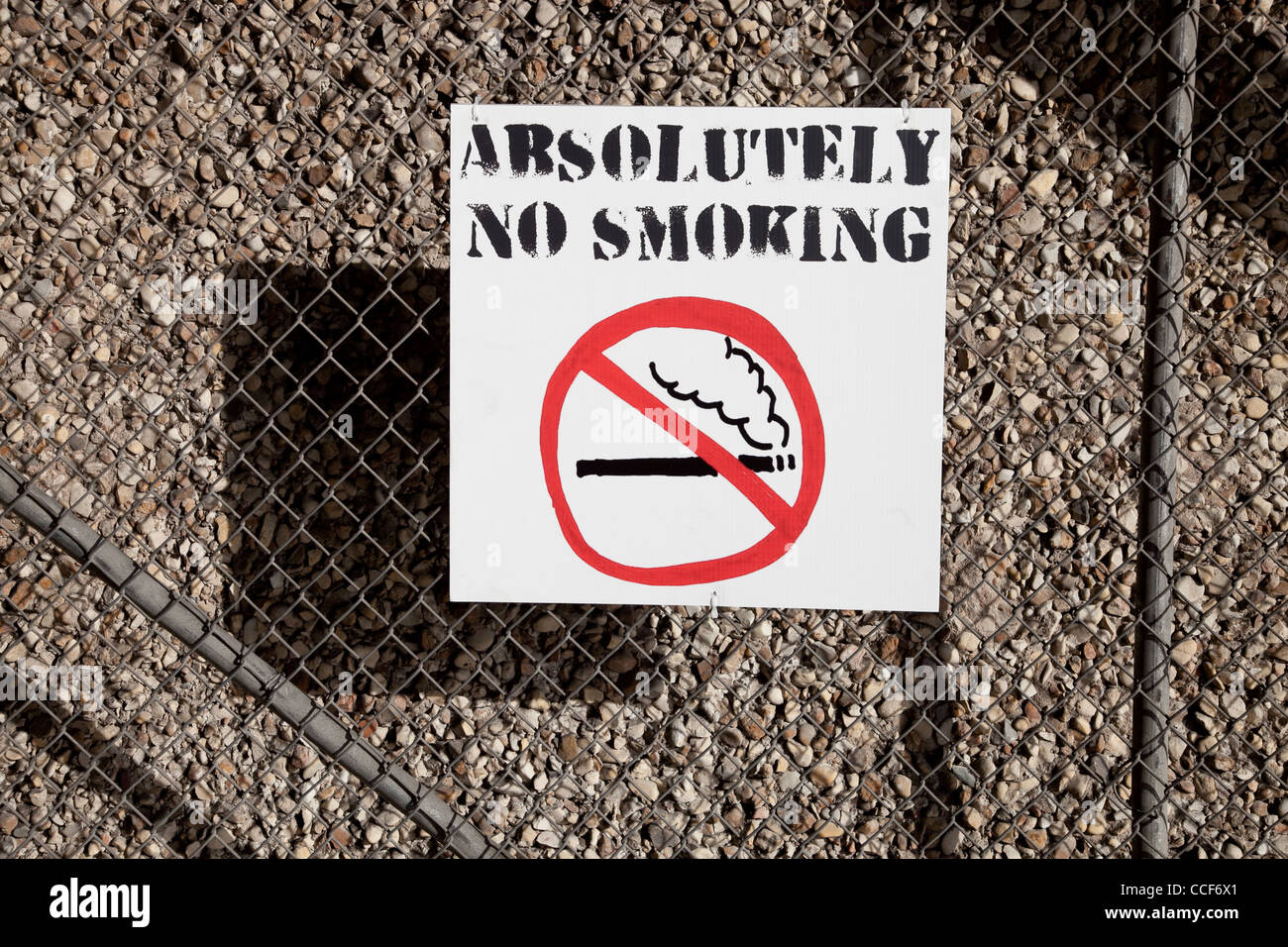 Absolutely No Smoking Sign Stock Photo - Alamy