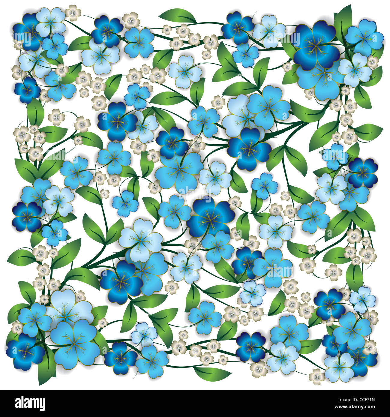 spring blue flowers isolated on a white background Stock Photo - Alamy