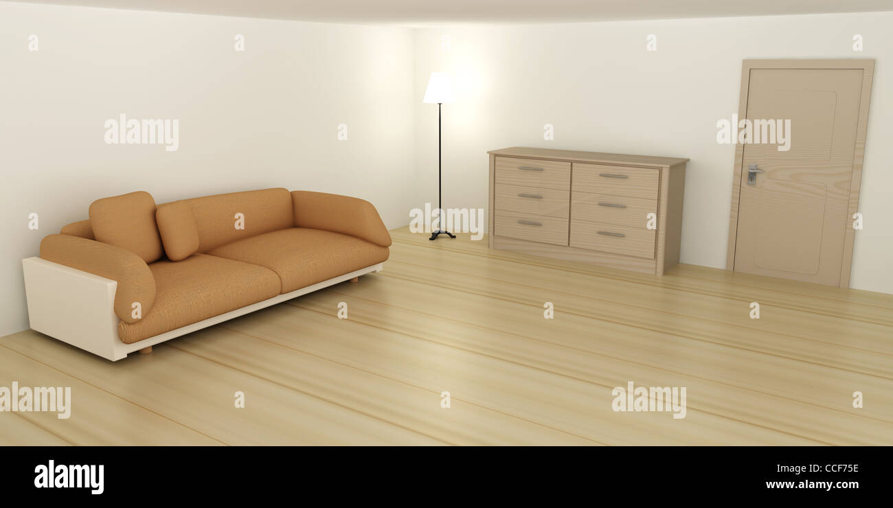 Interior visualization of a room Stock Photo - Alamy