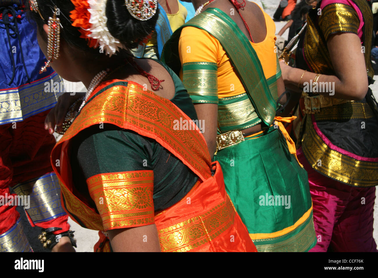 oriental indian dance group in rome italy Stock Photo - Alamy