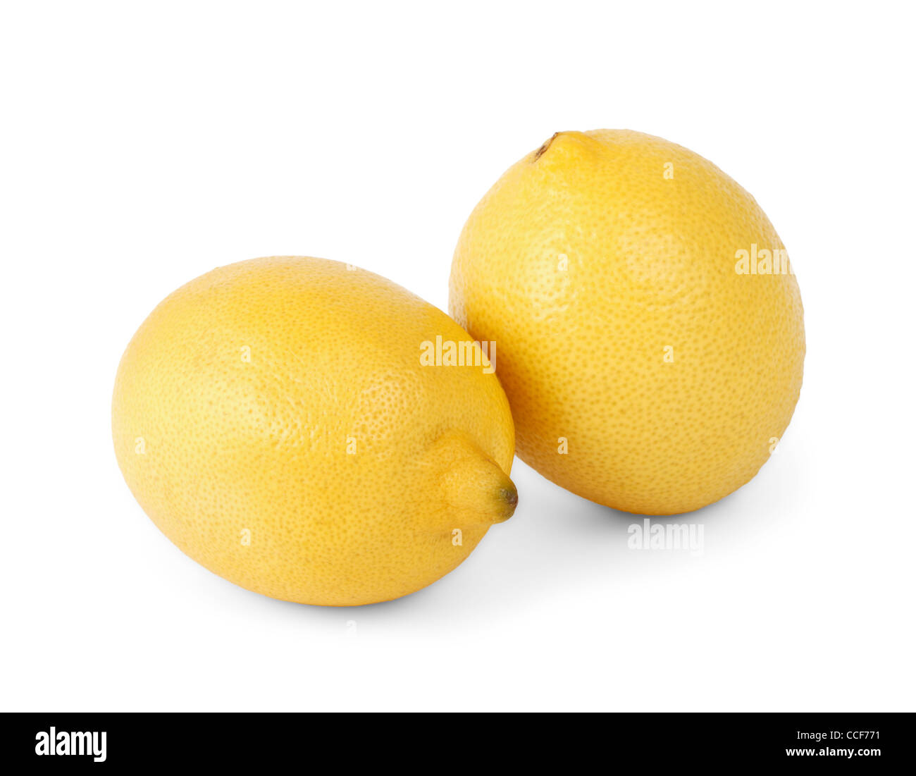 Two lemons isolated on white background Stock Photo - Alamy