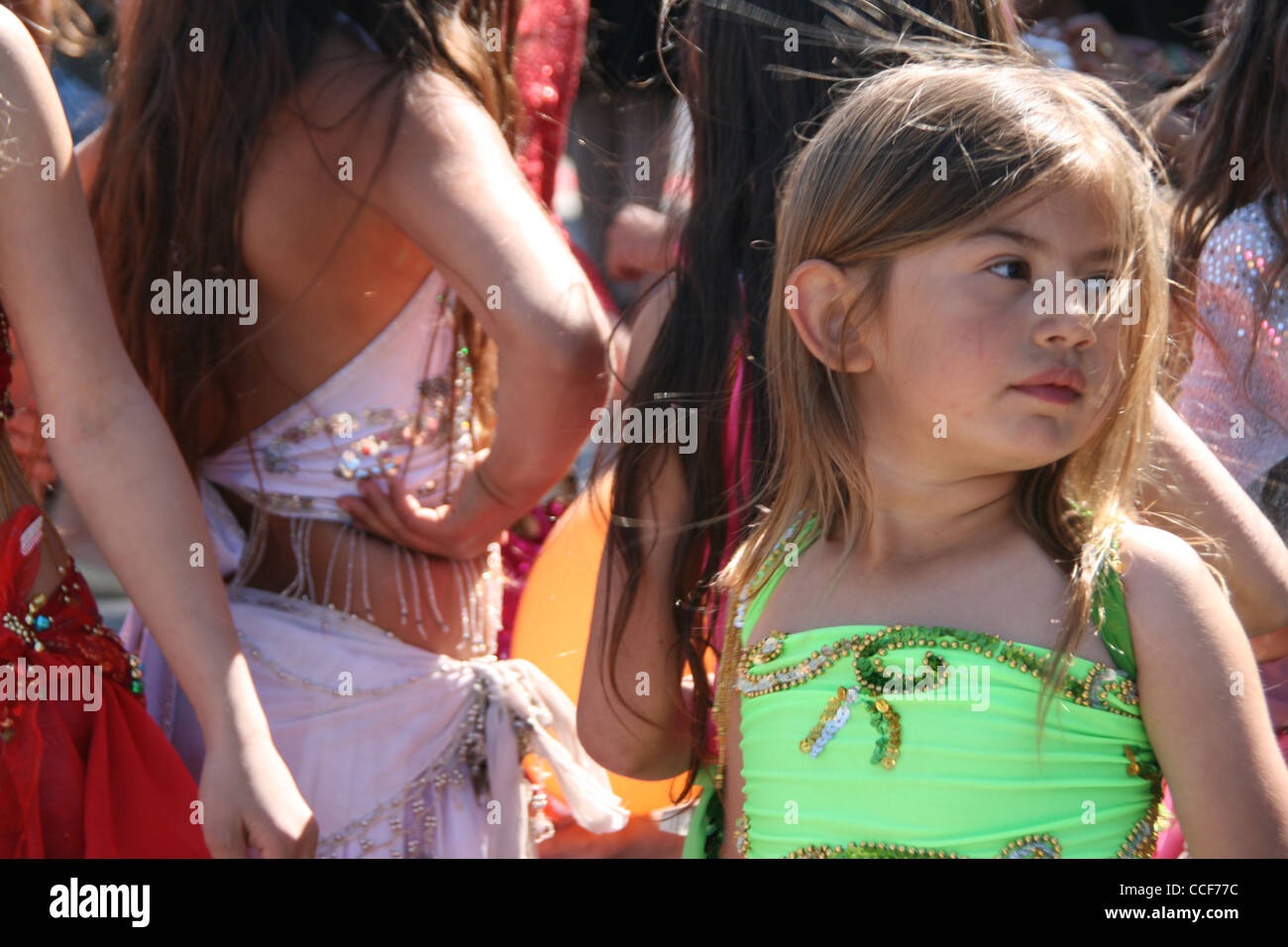 gypsy rom girls wearing traditional costume at an event in rome italy ...