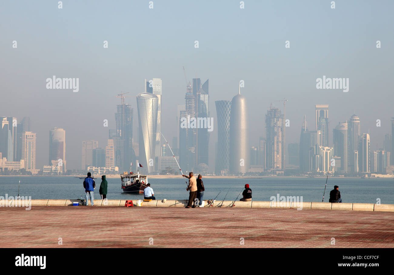Doha corniche skyline hi-res stock photography and images - Alamy