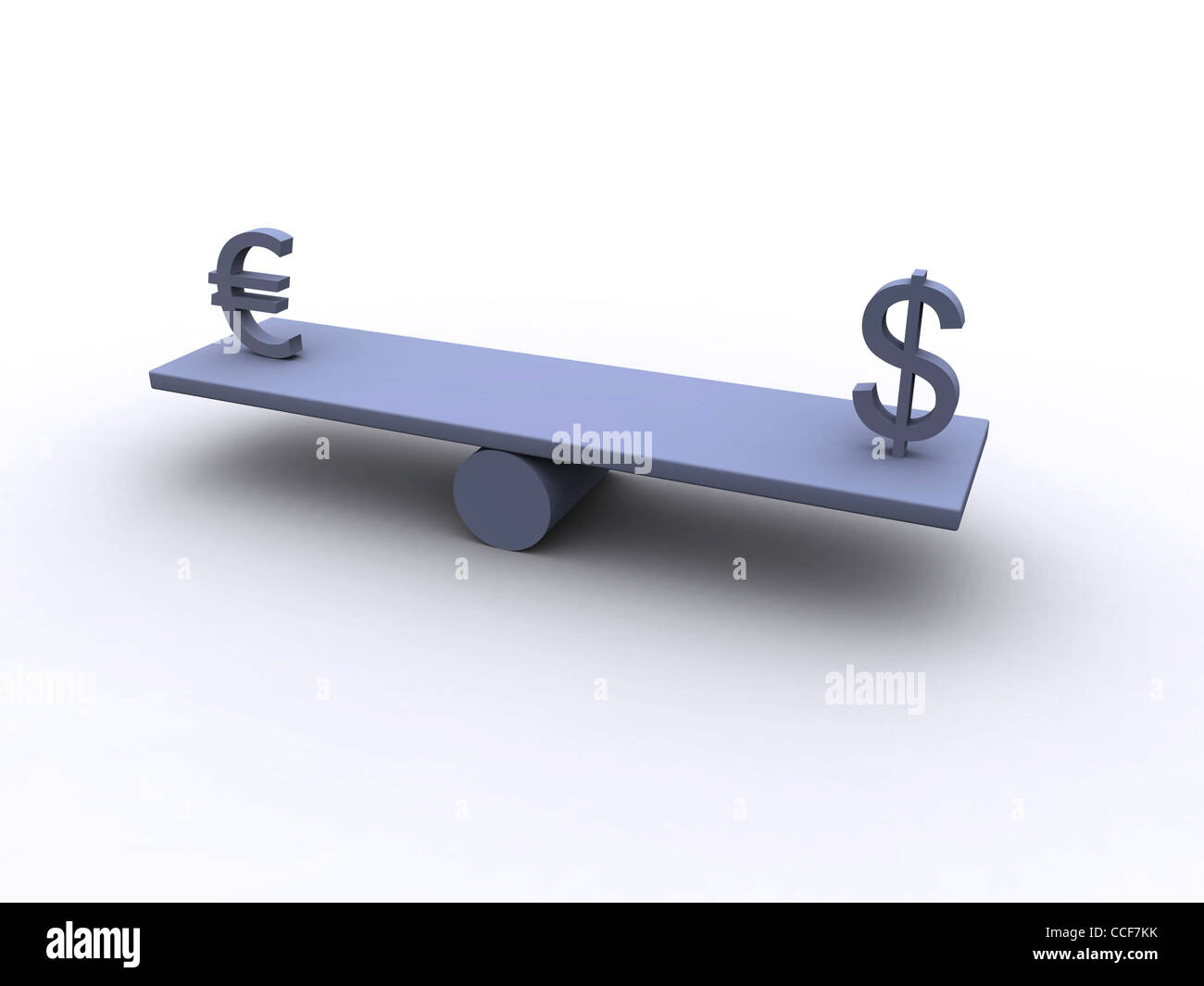 Balance between the Dollar and Euro Stock Photo - Alamy