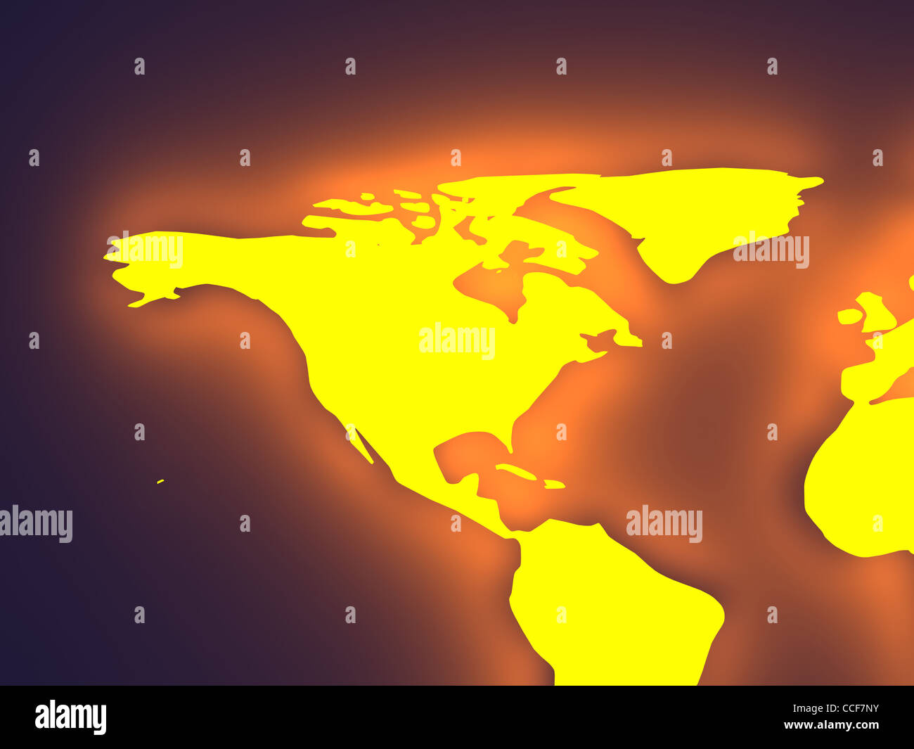 Glowing world map Stock Photo - Alamy