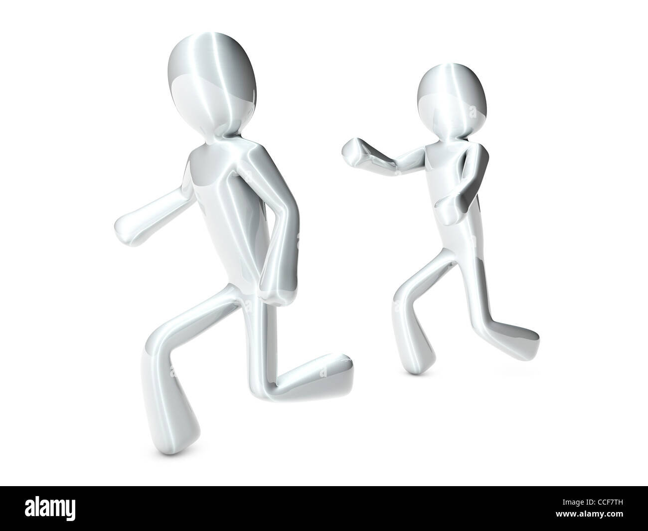 A cartoon character trying to catch another one Stock Photo - Alamy