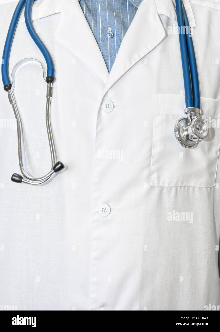 doctor man at coat close up on a white background Stock Photo - Alamy