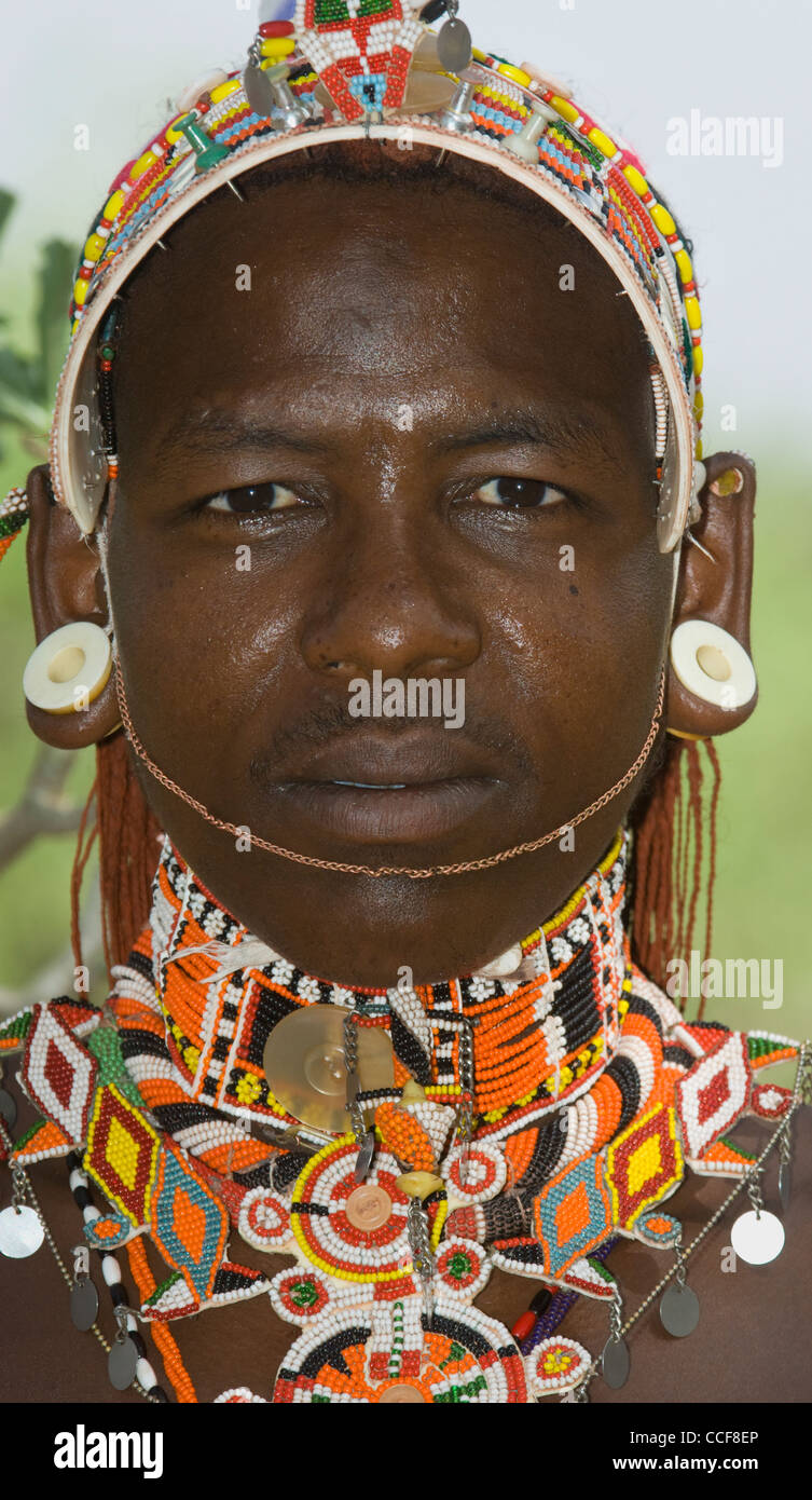 Africa Kenya Samburu National Reserve-Samburu man Stock Photo - Alamy