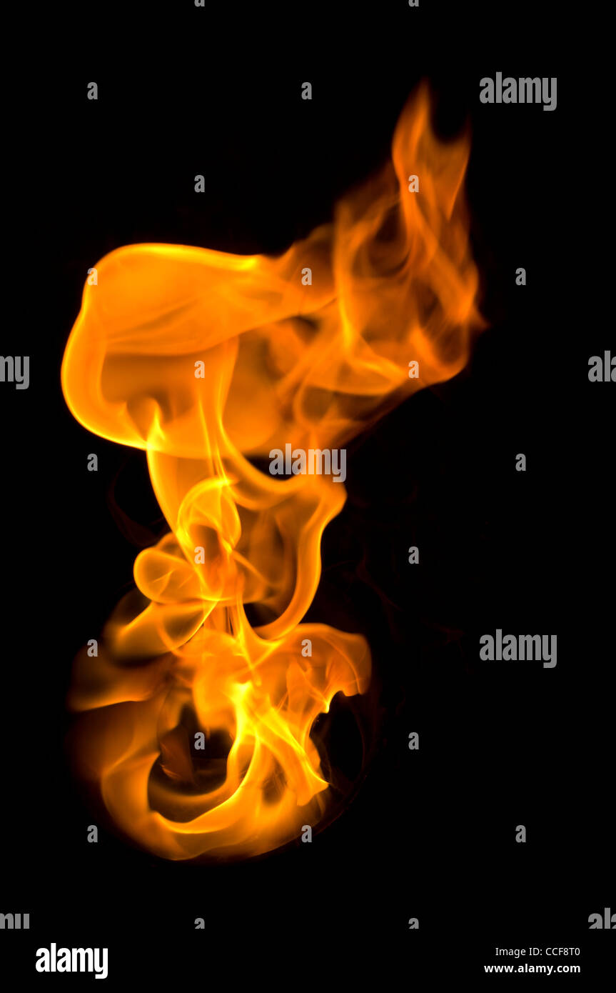 fire with a black background, abstract background Stock Photo - Alamy