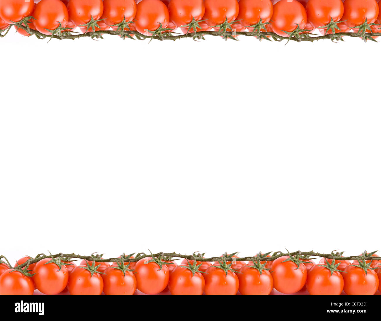 red ripe tomatoes frame isolated on a white background Stock Photo - Alamy