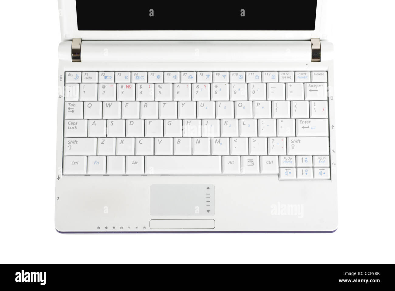 White Laptop isolated on a white background Stock Photo - Alamy
