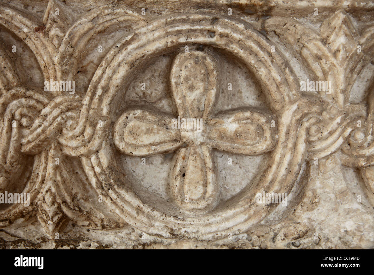 Medieval cross stone Stock Photo - Alamy
