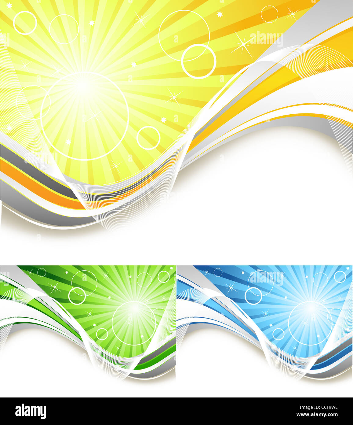 bright background with sunbeams in three colors Stock Photo - Alamy