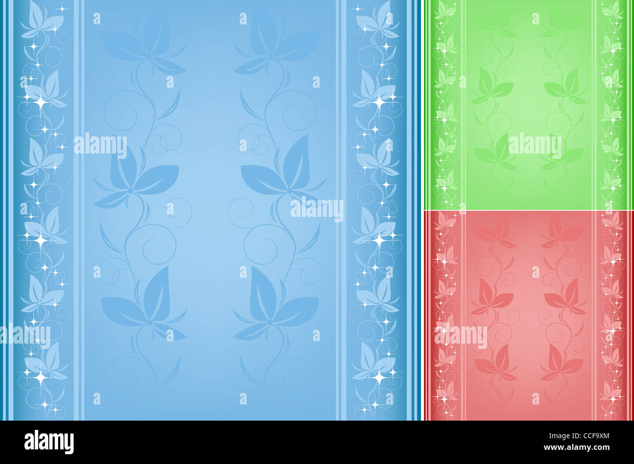 floral background for your design in three colors Stock Photo - Alamy