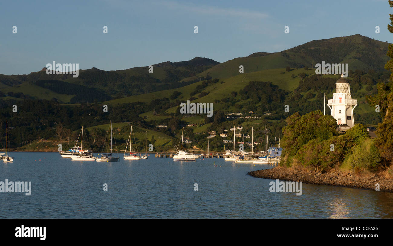 Akaroa French Bay on the Banks Peninsular New Zealand Stock Photo - Alamy