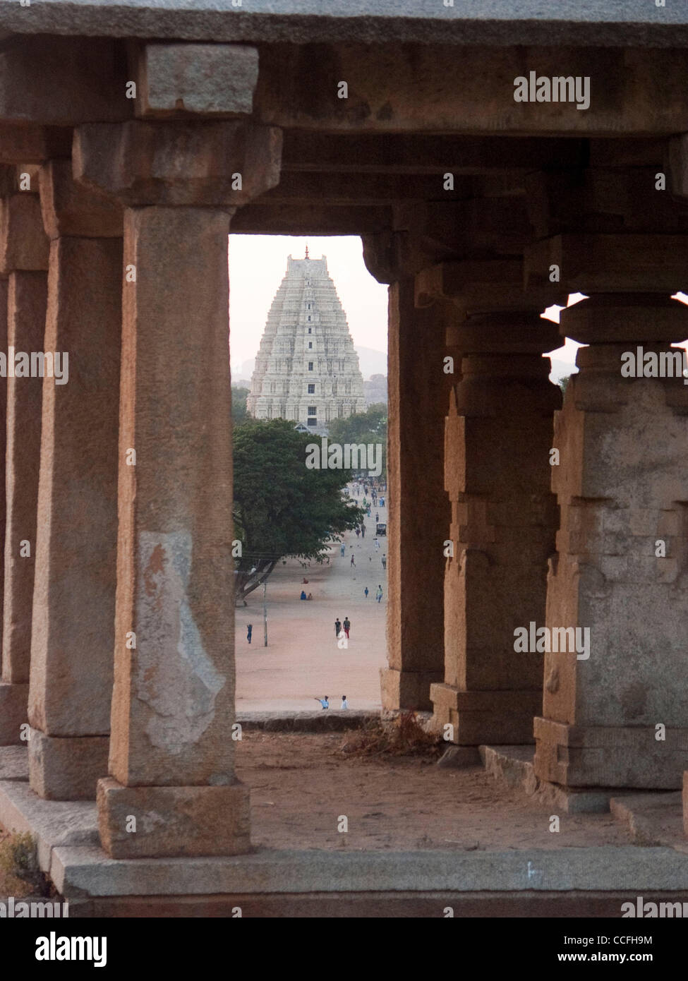 Visitors at the sites of the ancient Hindu religious temple at Hassan ...