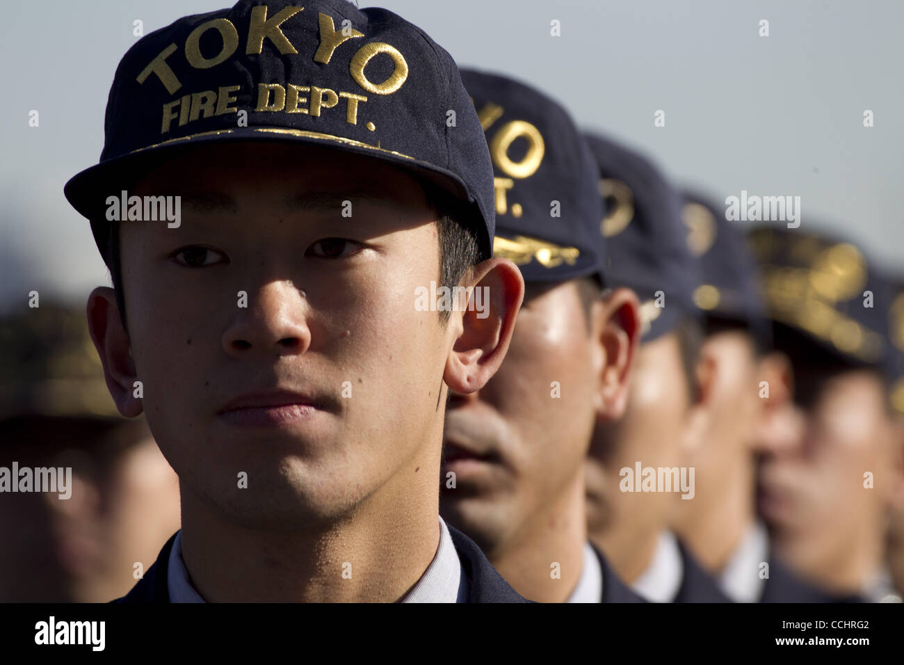 Jan. 6, 2011 - Tokyo, Japan - Members of the Tokyo Fire Department ...