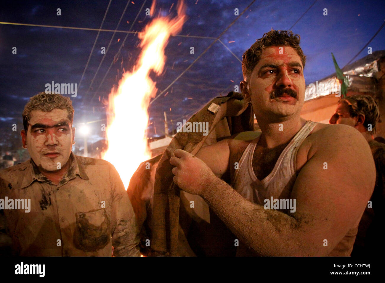 12-16-2010: Mournful people cover themselves in mud during “Gel Oftan ...