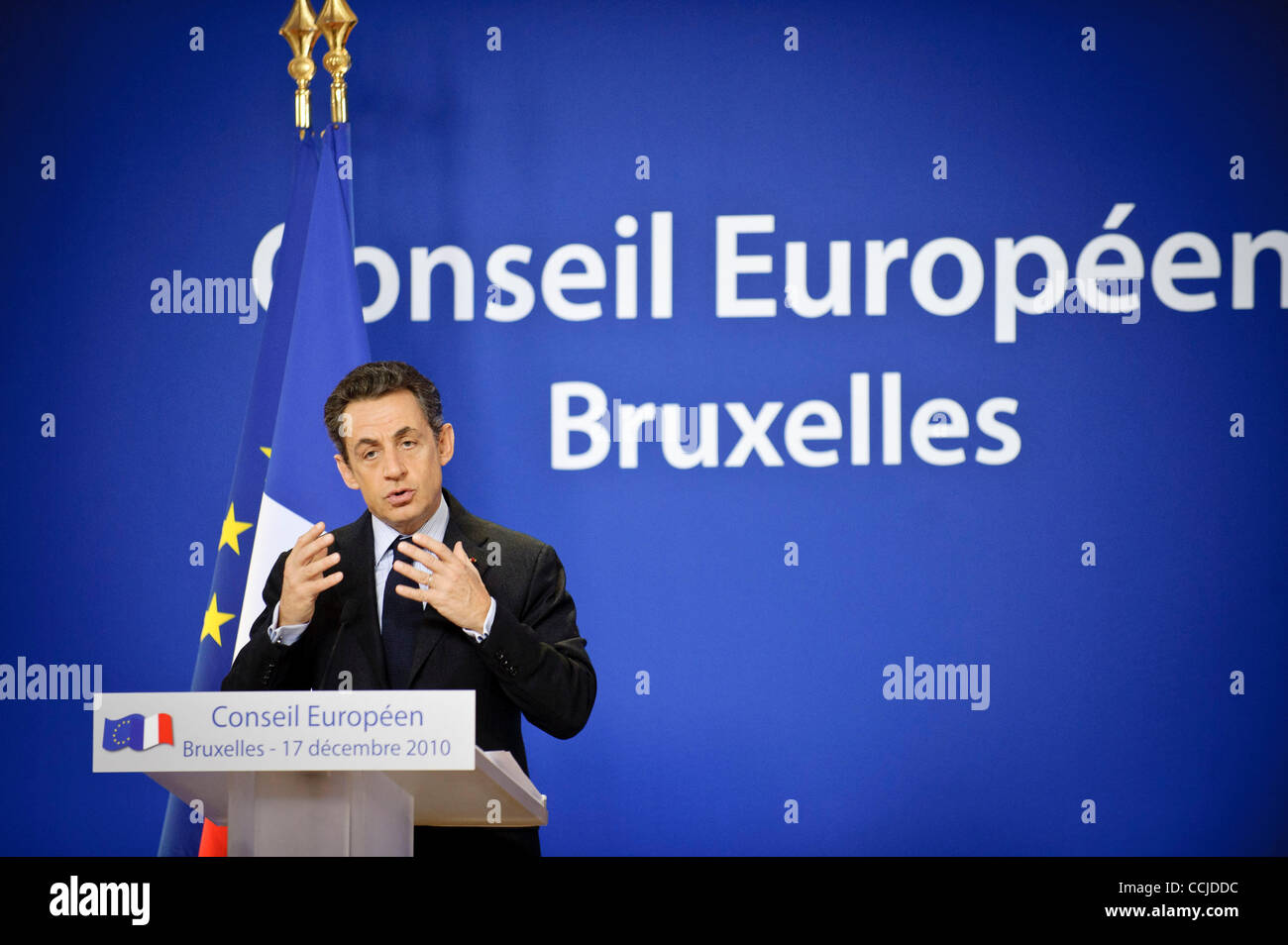 Dec. 17, 2010 - Brussels, BXL, Belgium - French President Nicolas ...