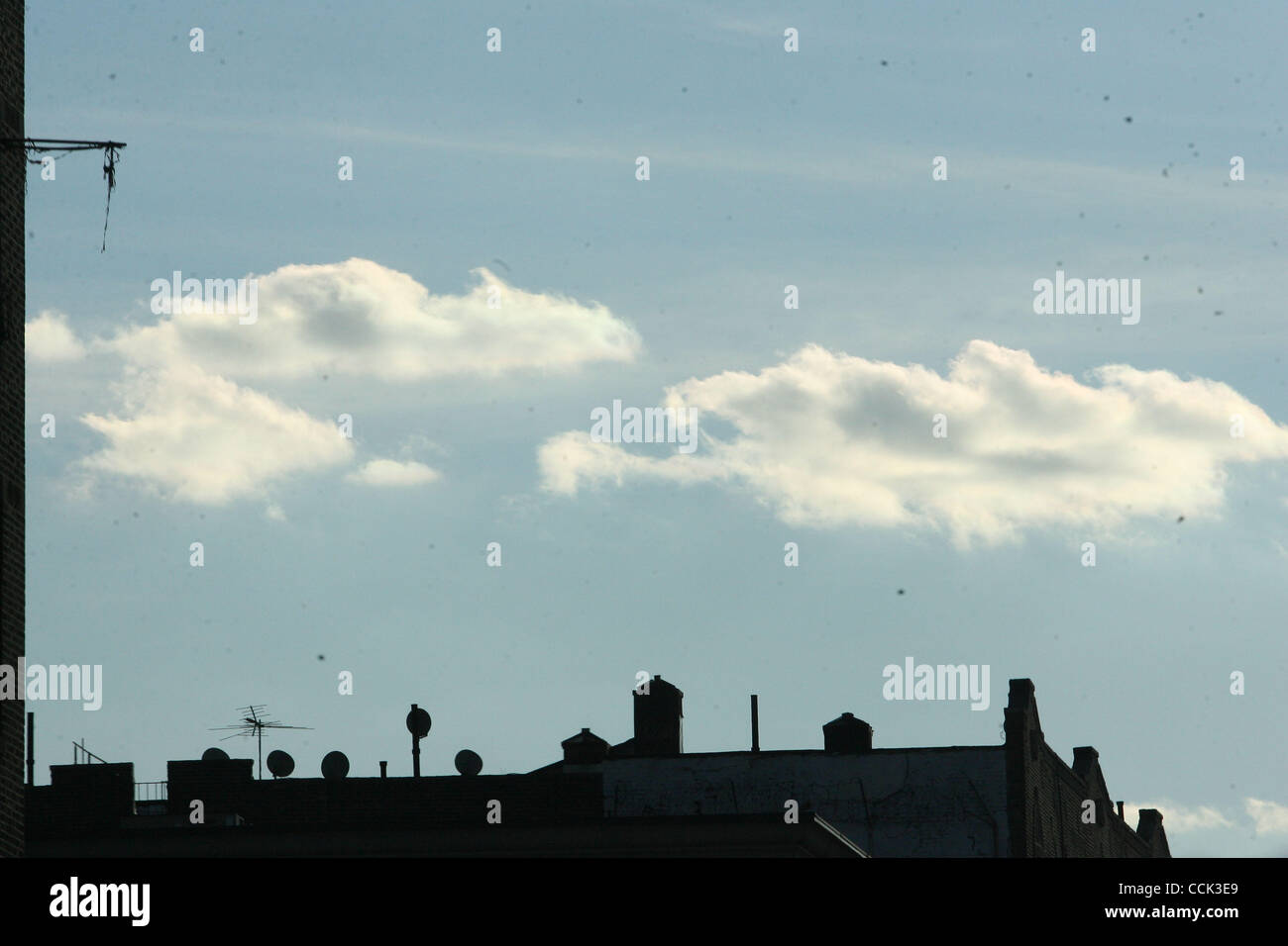 Buildings roofs at the corner of Walton Ave. and 170th.St. in the Bronx ...