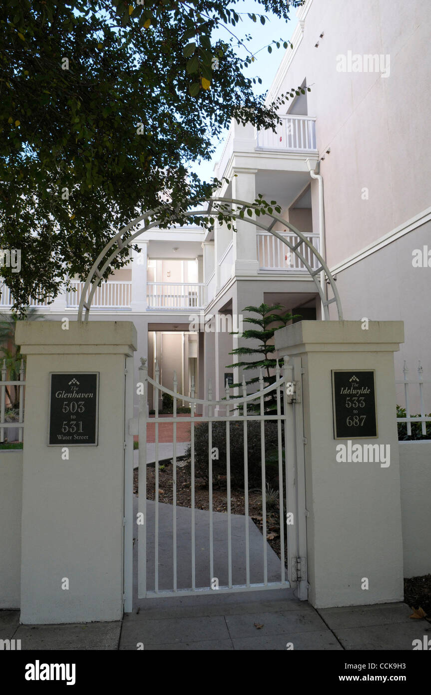 Dec 03, 2010 - Celebration, Florida, U.S. - The entry gate stands ...