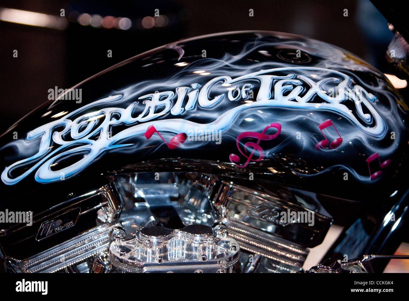 Nov. 26, 2010 - Houston, Texas, U.S - Custom built motorcycle showing ...